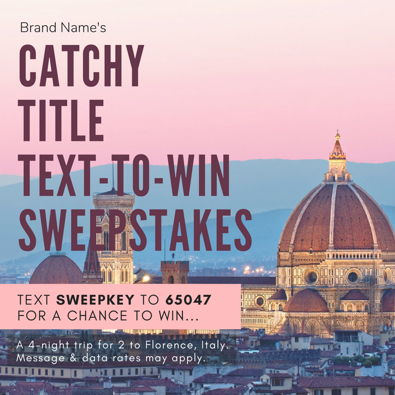 Graphics Tips (and Designs) to Promote Your Text to Win Sweepstakes ...